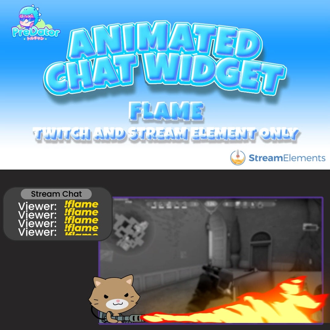 Flame Animated Twitch Chat Widget - Streamelements - Etsy