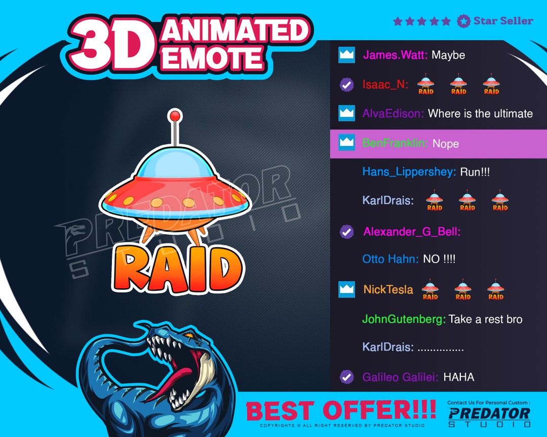 UFO 3D Animated Emote - Extraterrestrial Twitch and Discord Emoji ...