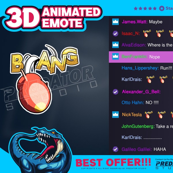 Bang Animated Emote - Etsy Australia