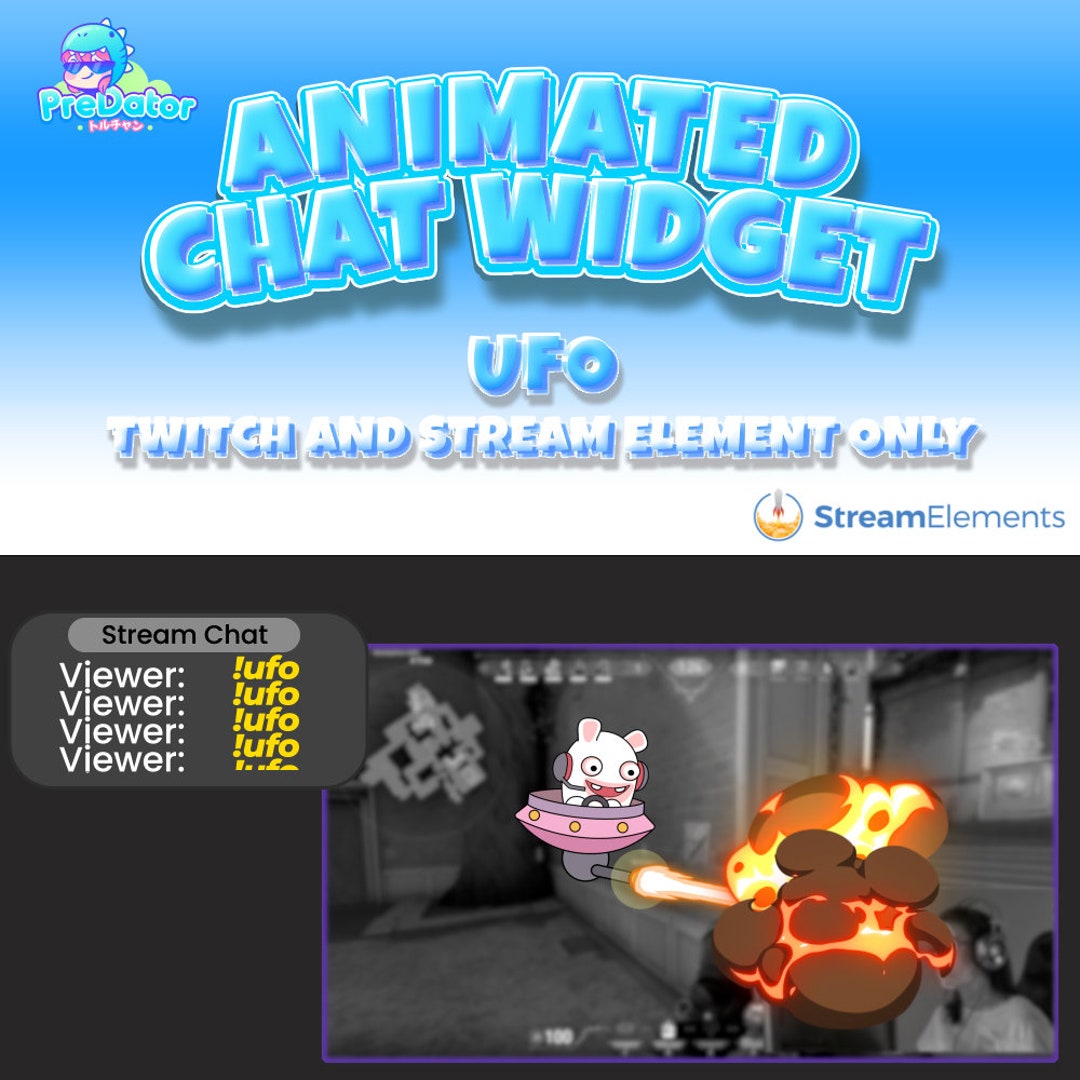 Twitch Animated Chat Widget UFO for Bring Your Chat to Life & Boost ...