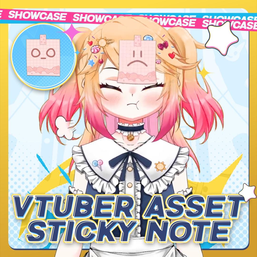 Vtuber Assets | Sticky Note Prop for Live2d Model | Live2d Model ...