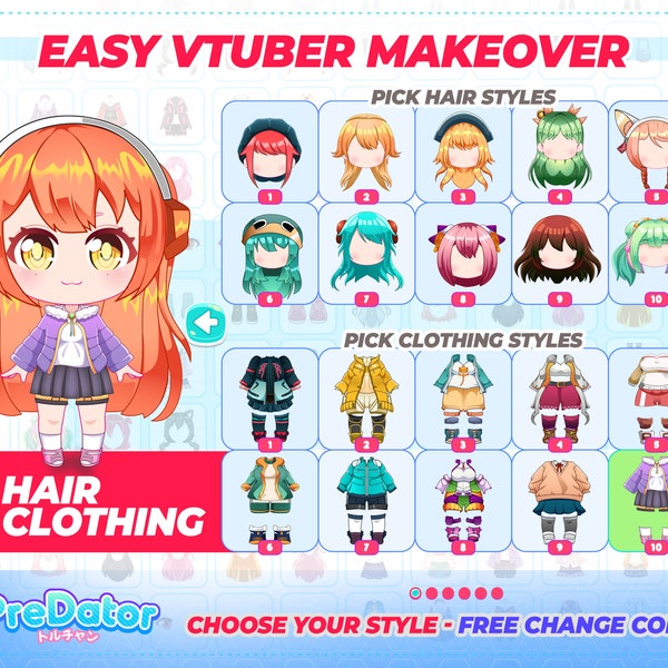 Vtuber Template - Etsy