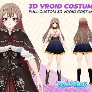 Custom Cute 3D Vroid Clothing Design | Vtuber Streamers | Vroid ...