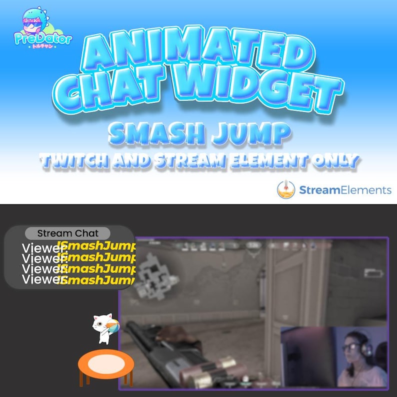 Smash Jump Animated Twitch Chat Widget for Streamelements - Etsy