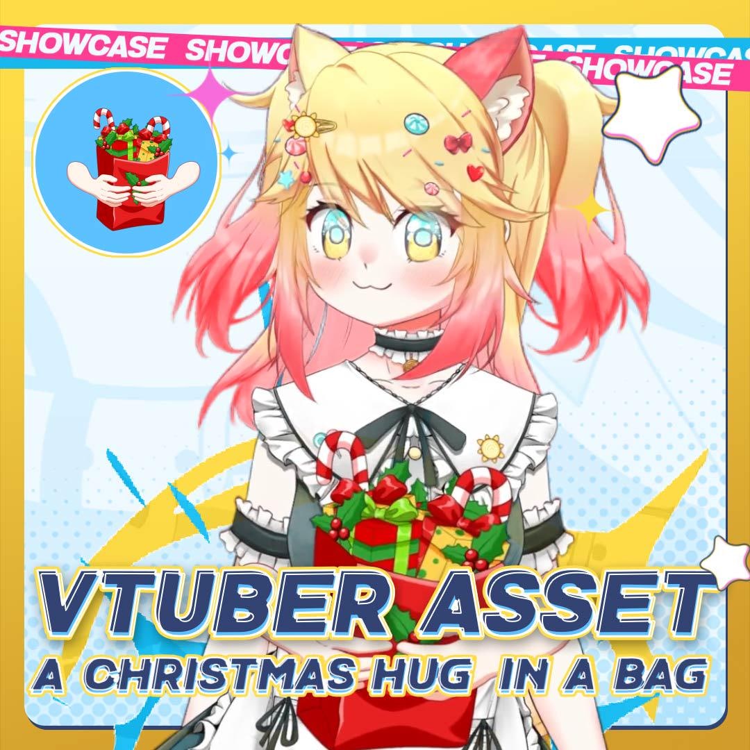 Vtuber Assets A Christmas Hug in a Bag for Warm Live2d Holiday Prop - Etsy