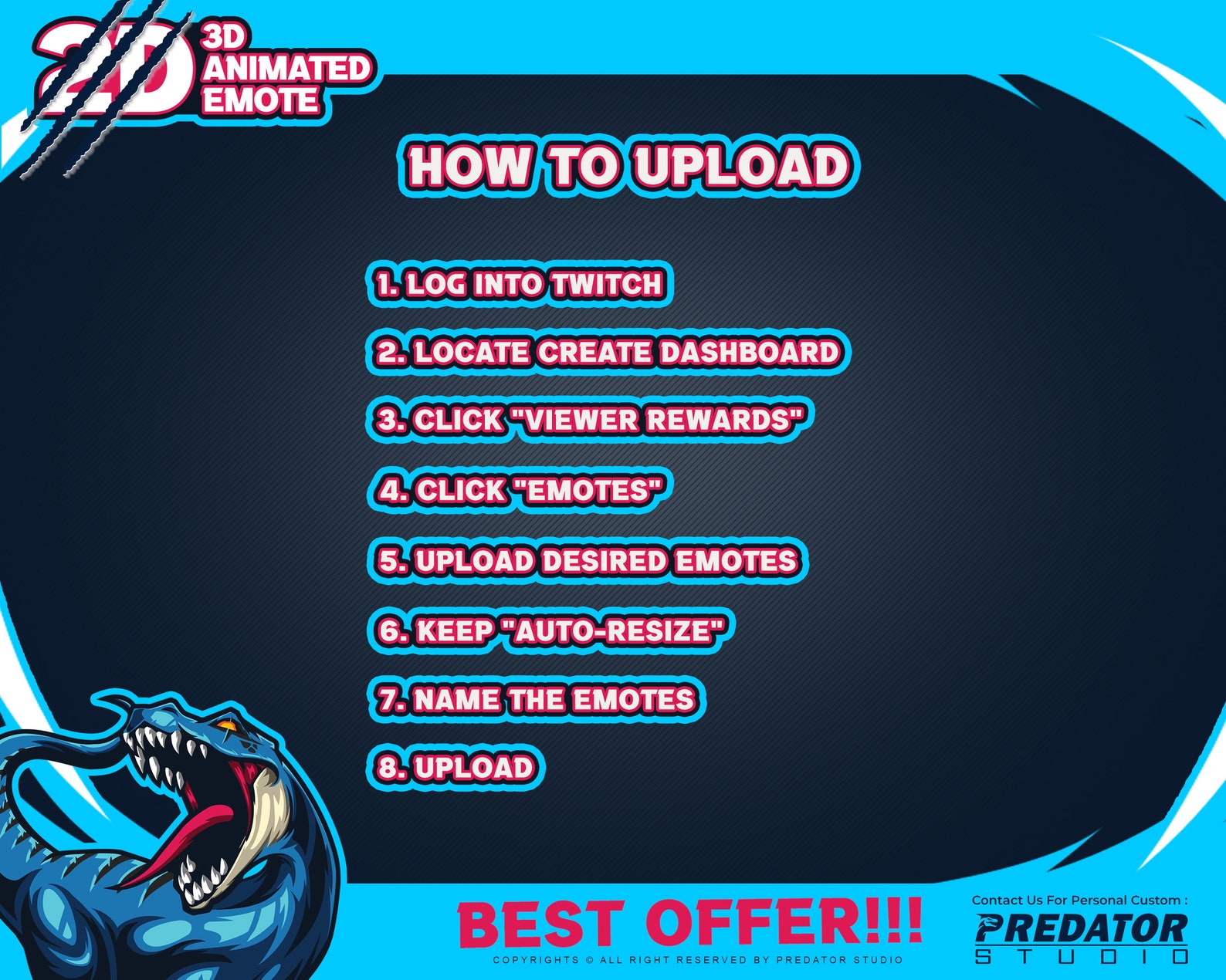 3D Animated Emote, Discord Emotes, Twitch Emote, Custom Emotes, Emote ...