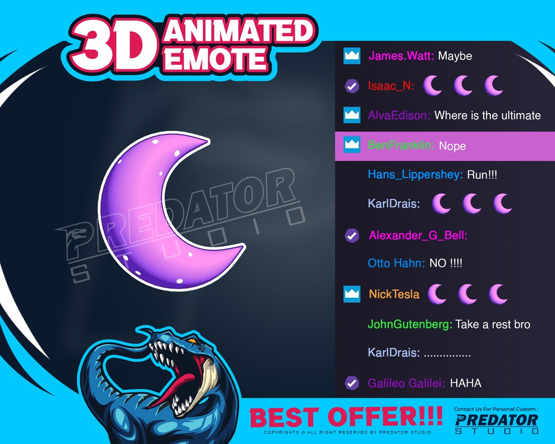 3D Animated Emote, Twitch Emote, Kick Emote, Game Emote, Emotes ...