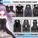 Enchanted Gothic Vtuber: Live2d Avatar, 7 Mystical Outfits, Magical Hairstyles & Expressions - Etsy