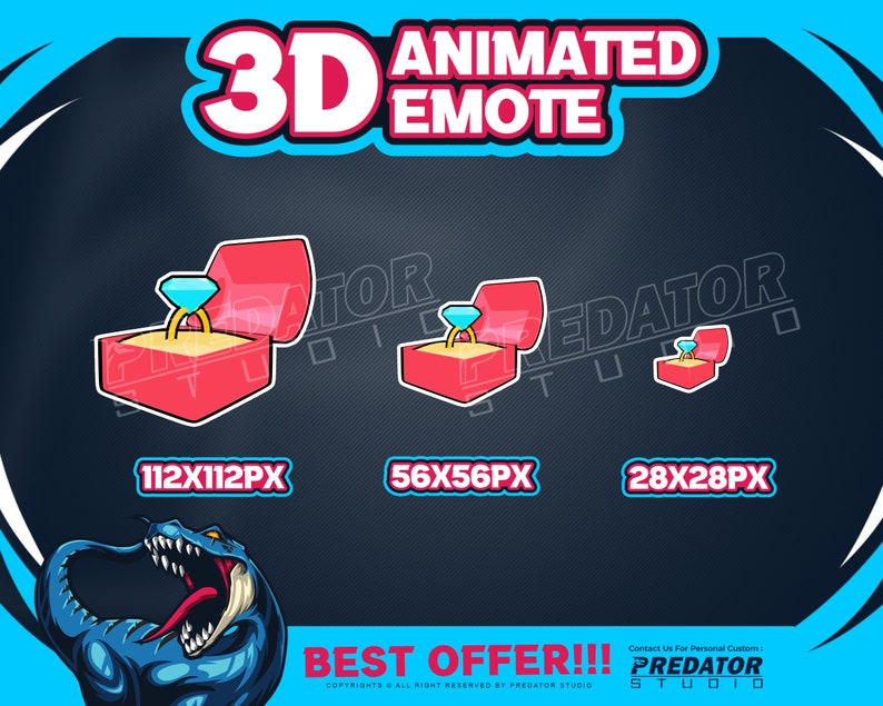 3D Animated Ring Box Emote: Twitch/discord Streamer Gift - Etsy