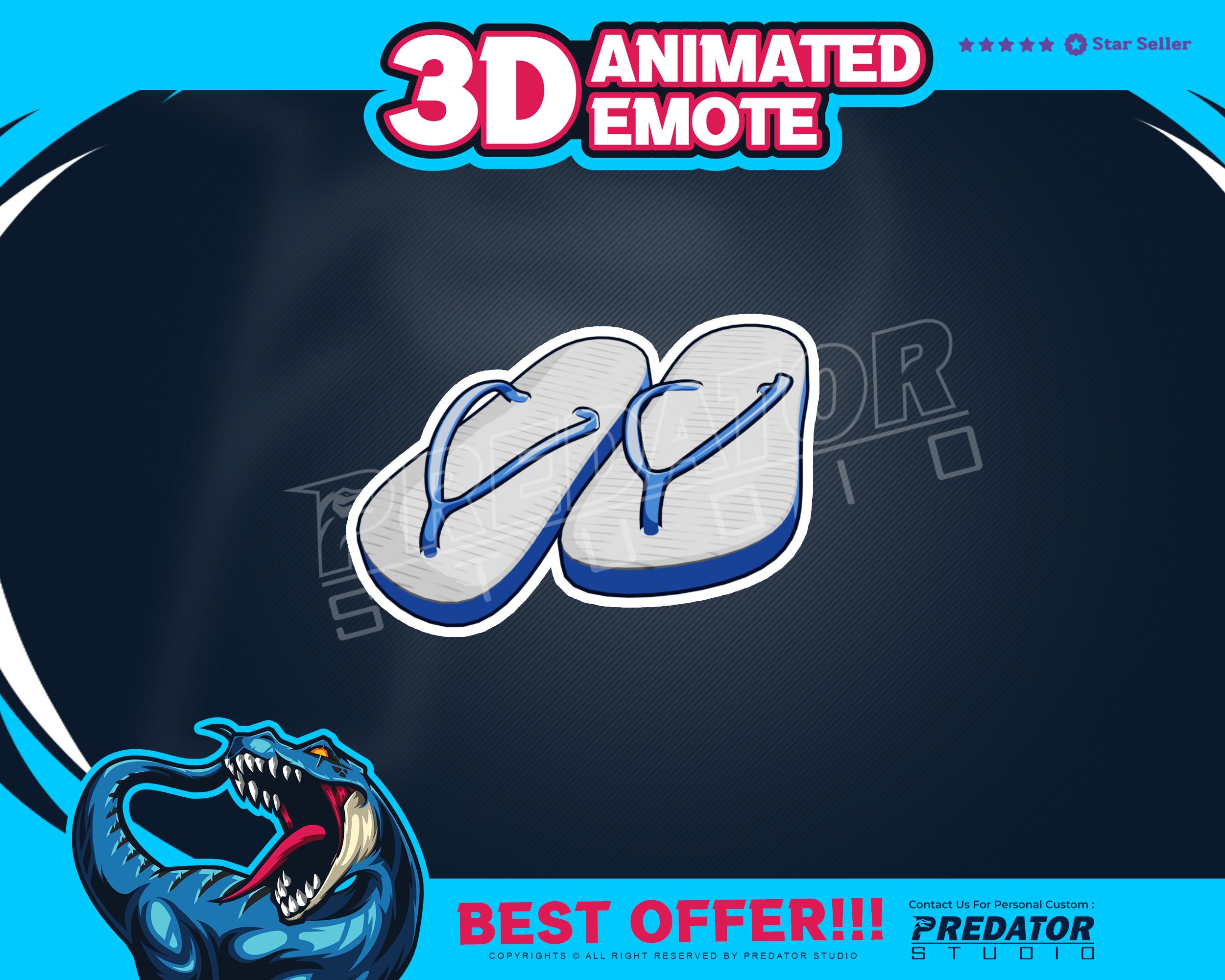 3D Animated Slipper Emote for Twitch and Discord - Etsy