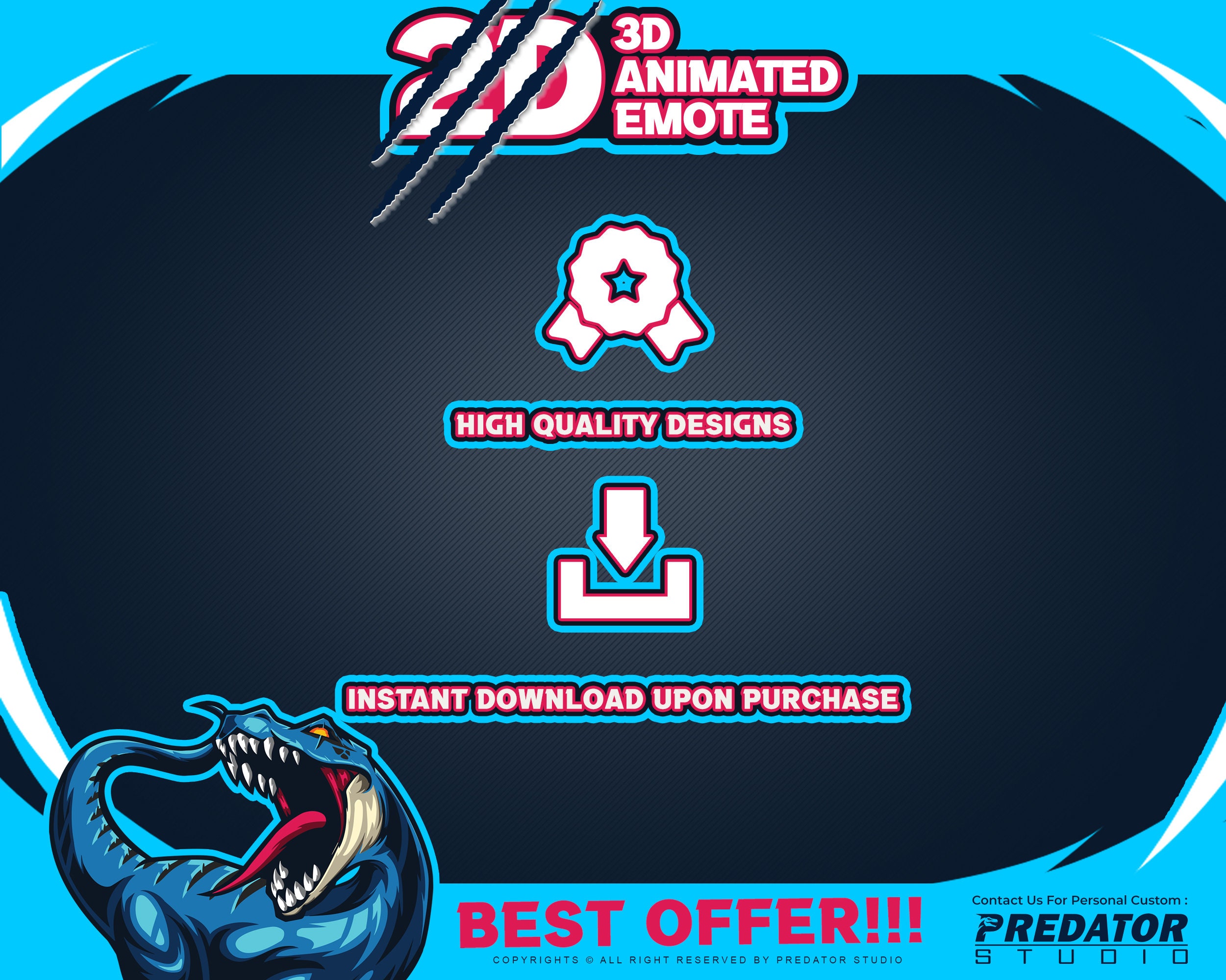 3D Animated Emote Game Emote Emote Commission Stream - Etsy Canada