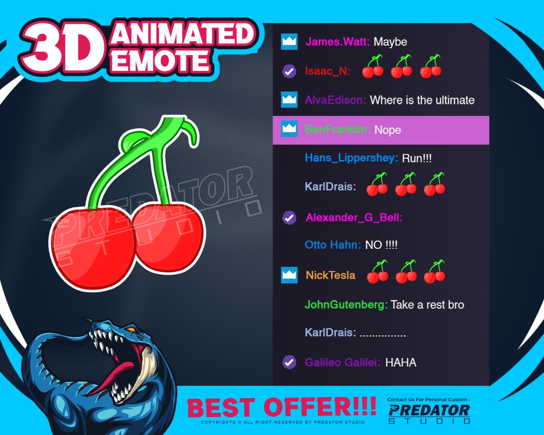 Cheery Valentine 3D Animated Emote, Kick Emote, Emotes Commission ...