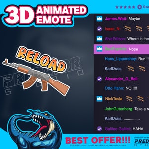 3D Animated Emote, Kick Emote, Twitch Sub Emotes, Game Emote, Emote ...