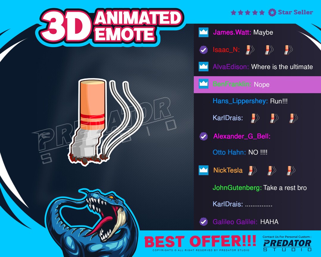 Get a Extinguished Cigarette Animated Emote to Add Some Spice to Your ...