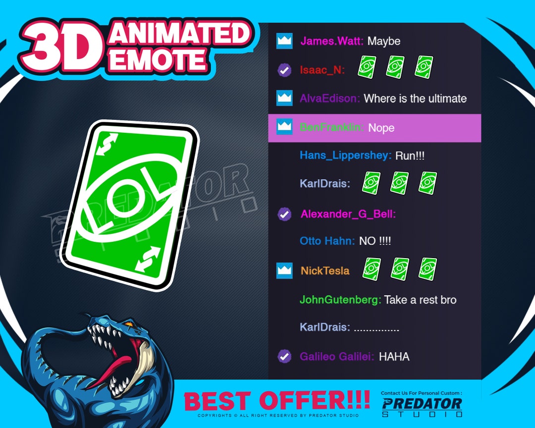 LOL Card 3D Animated Emote, Bit Emotes, Card Emote,twitch Emotes ...