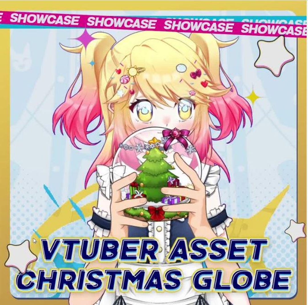 Vtuber Assets Christmas Snow Globe Live2d Prop for Winter Stream Themes ...