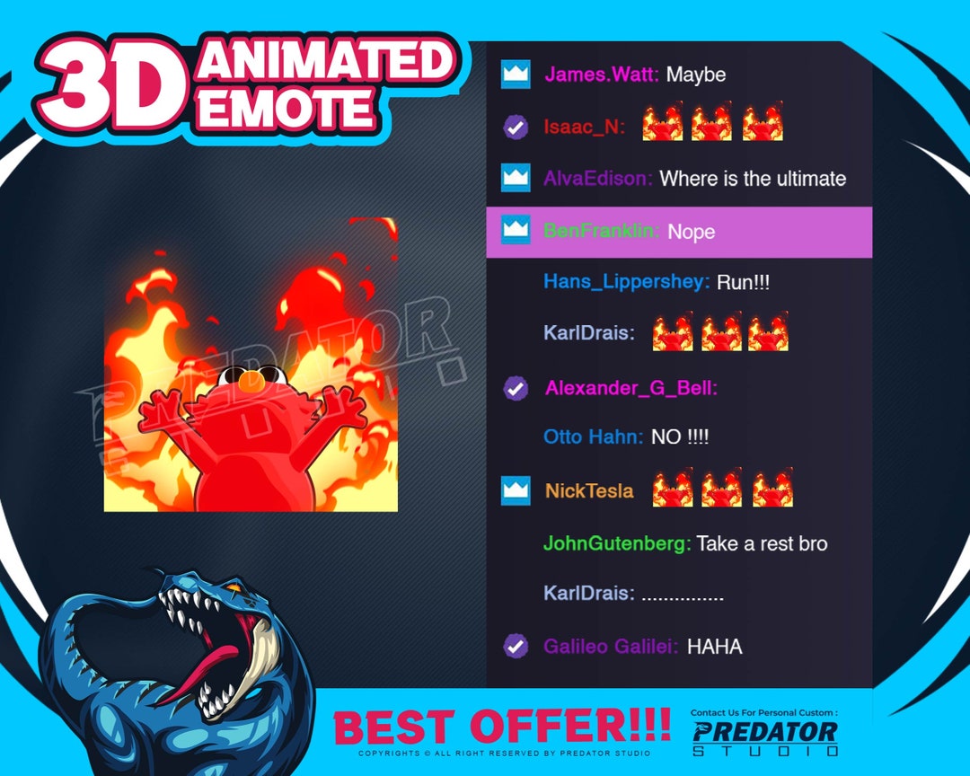 Hellmo 3D Animated Emote, Angry Emote, Kick Emote, Emote Commission ...