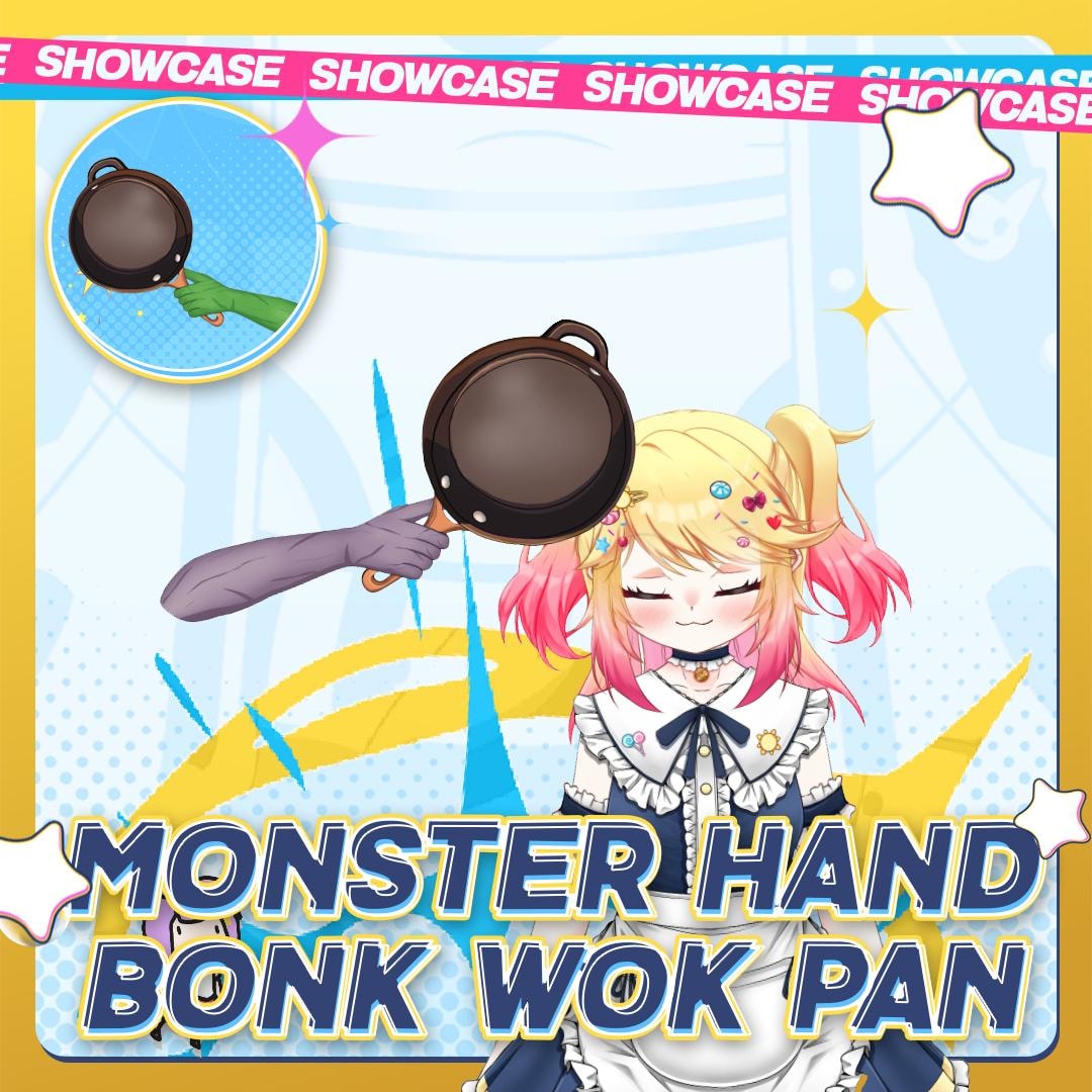 Funny Bonk Hand Monster Vtuber Prop: Live2d Wok Pan Asset - Etsy