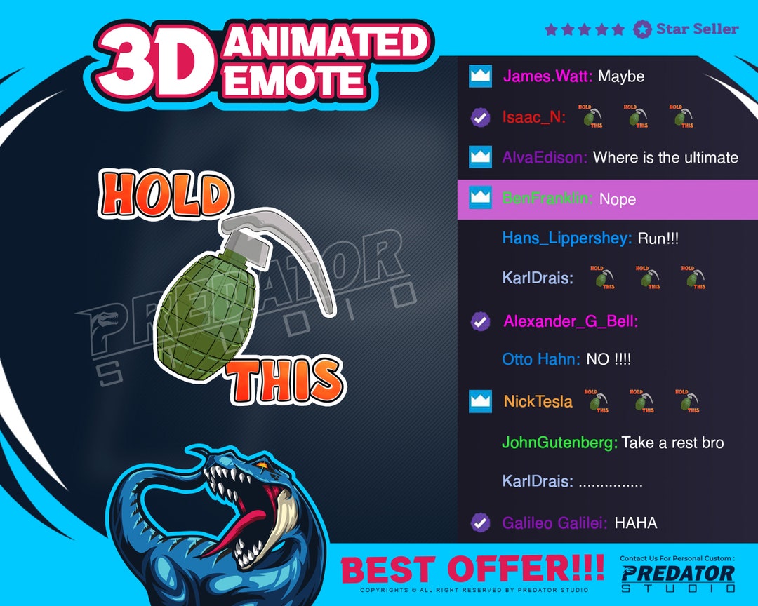 3D Animated Emote, Twitch Sub Emotes, Kick Emote - Take Your Twitch ...