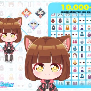 Unlock Limitless Vtuber Chibi Styles : Mix & Match 150+ Live2d Vtuber ...