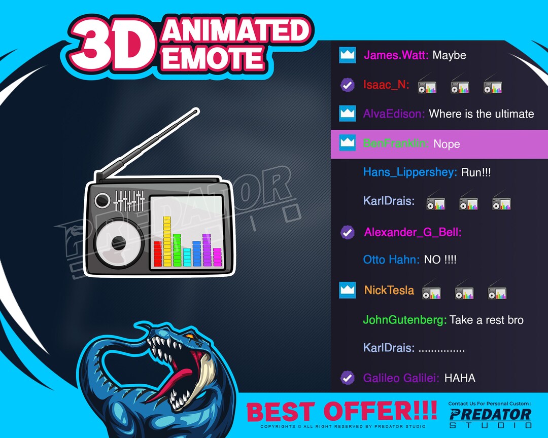 3D Animated Emote, Twitch Emote, Animated Gif, Kick Emote, Emote ...