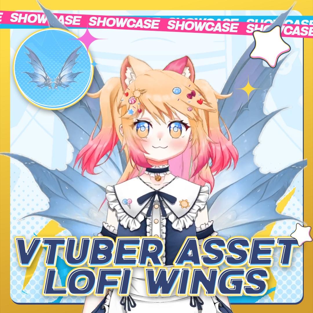 Vtuber Asset LOFI Wings | Cozy Animated Wings for Live2d Models | Vtuber Wings | Animated Live2d ...