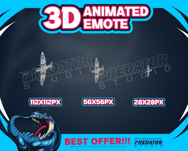 Raid Plane 3D Animated Emote Twitch Emote Animated Emotes - Etsy Australia