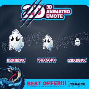 Smoking Ghost 3D Animated Emote, Twitch Emotes, Kick Emote, Funny ...