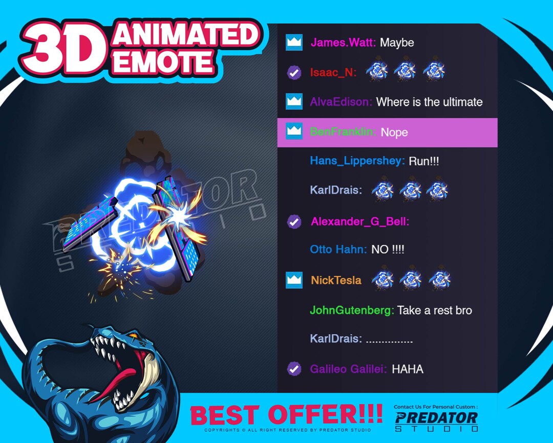 Broken Keyboard 3D Animated Emote, Twitch Emote, Kick Emote, Emote ...