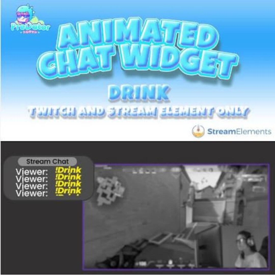 Animated Drink Chat Widget for Twitch - Streamelements (GIF) - Etsy