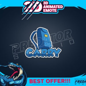 Bag Carry 3D Animated Emote, Text Emotes, Emote, Kick Emote, Emote ...