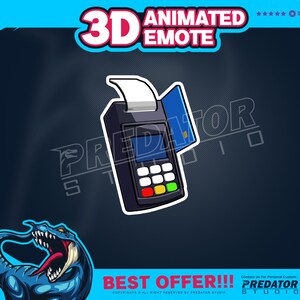 3D Animated Credit Card Machine Emote for Twitch and Discord - Etsy