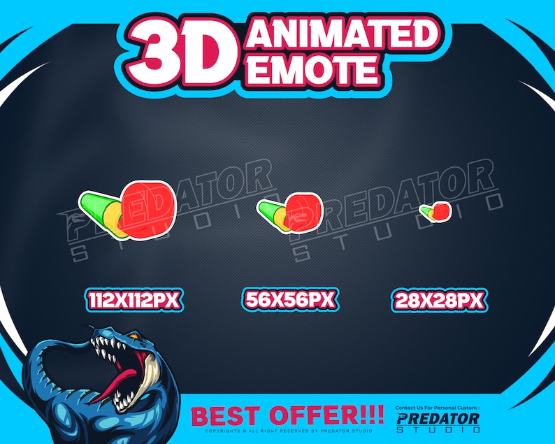 3D Animated New Year Whistle Emote: Twitch/kick Streamer (GIF/PNG) - Etsy