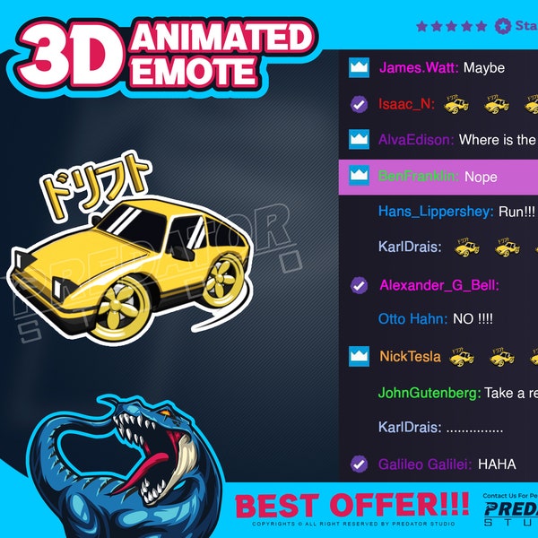 Car Emotes for Twitch - Etsy
