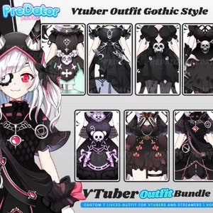 Customizable Gothic Vtuber Victorian Whisper: Live2d Model With 7 ...