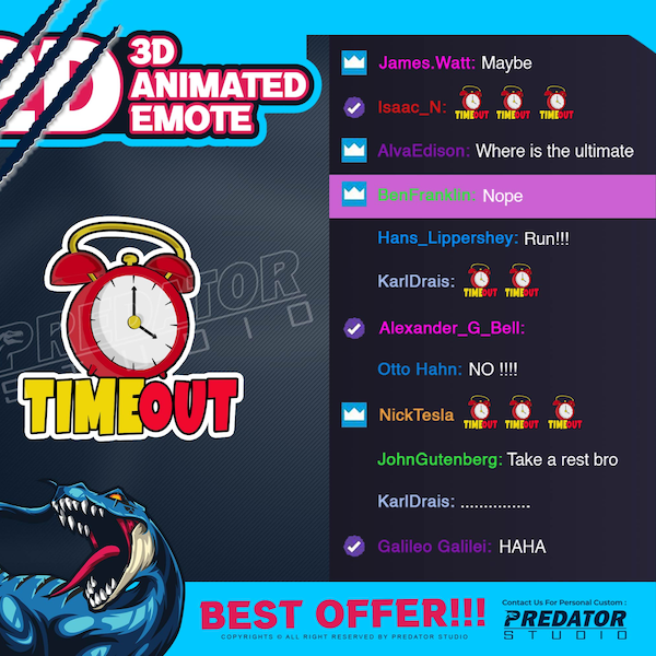 Time Out Emote - Etsy
