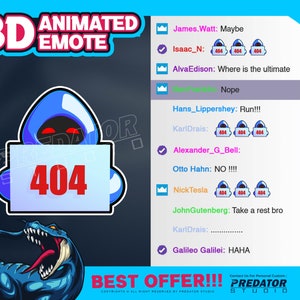 Hacker 3D Animated Emote, Kick Emote, Animated Emotes, Emotes ...
