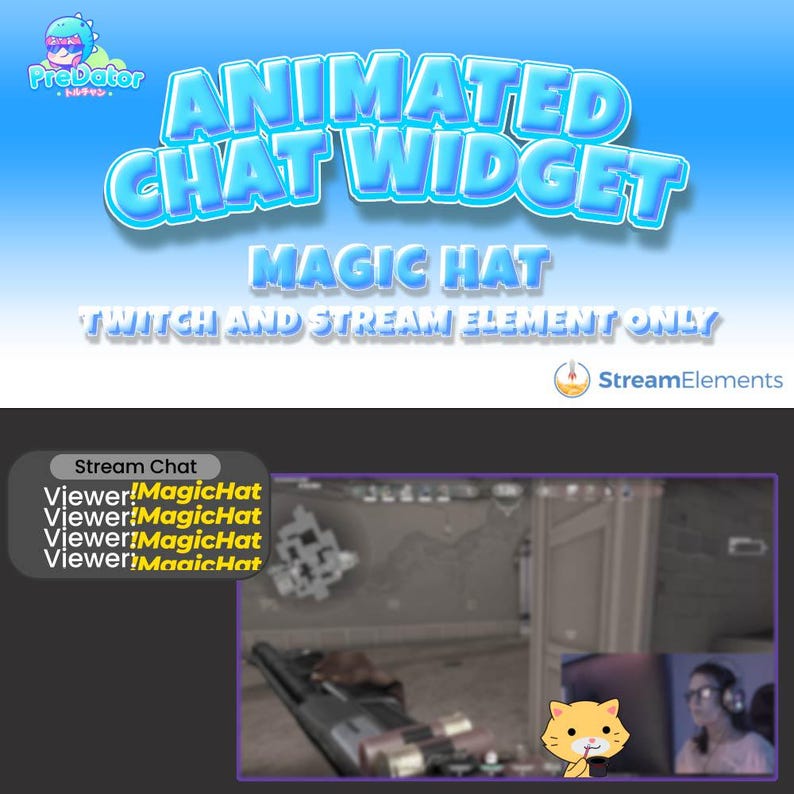Animated Magic Hat Twitch Chat Widget for Streamelements - Etsy