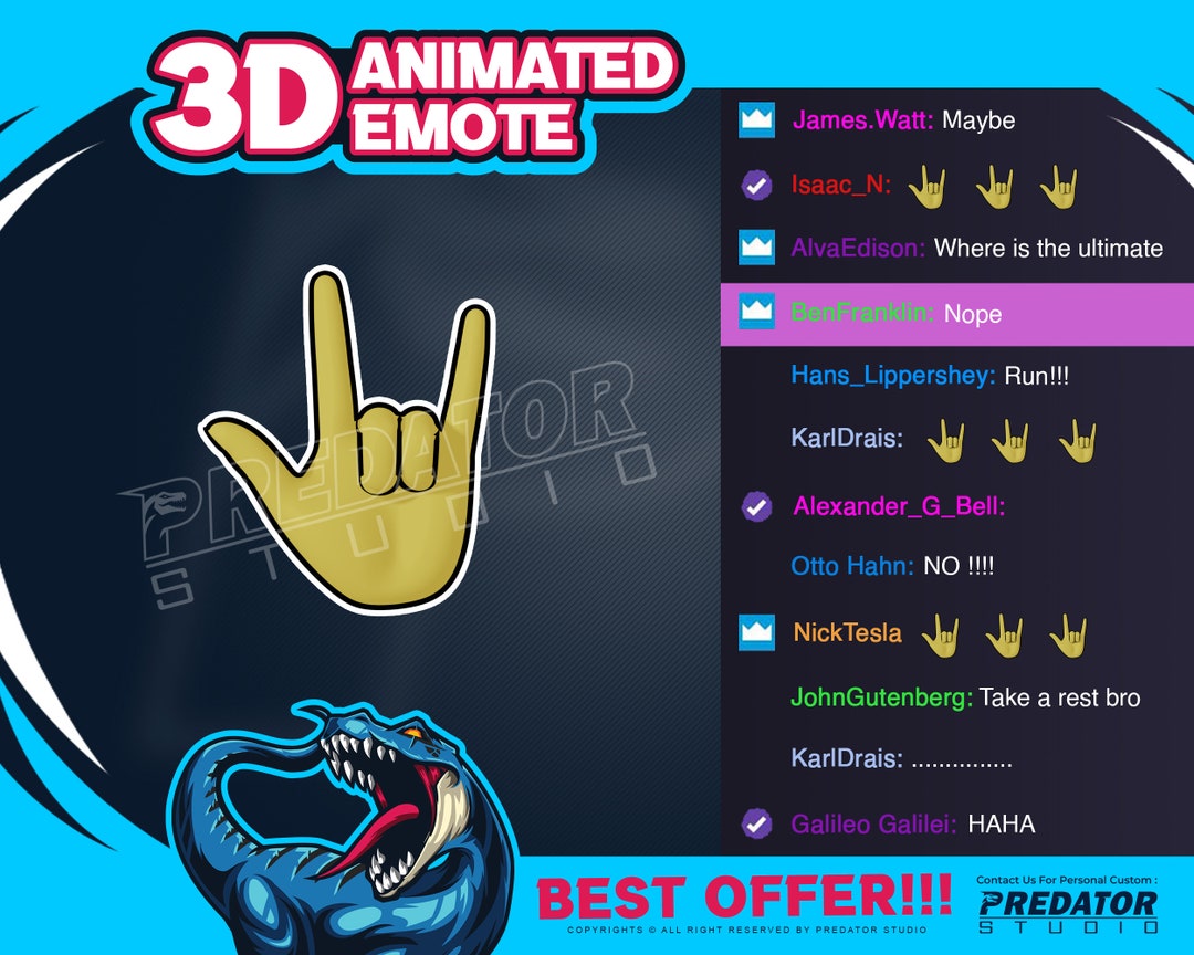 3D Animated Emote, Discord Emotes, Kick Emote, Emote Commission, Cool ...