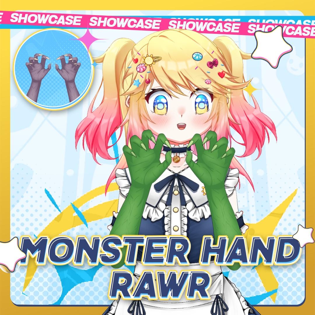 Vtuber Monster Hand Rawr: Live2d Gesture Prop - Etsy
