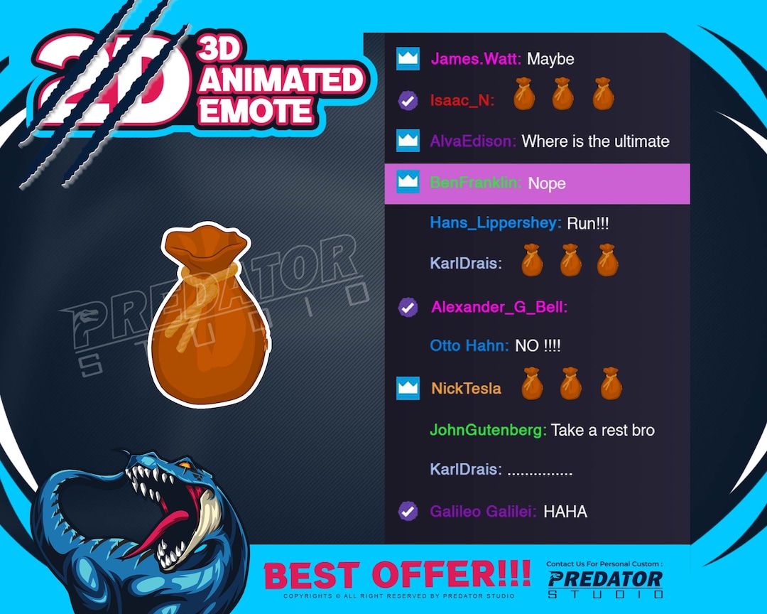 Hex Bag 3D Animated Emote, Emotes Twitch, Animated Emotes, Discord ...