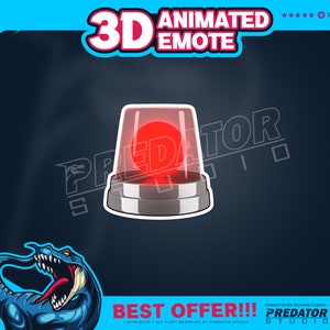 Unique Red Light Animated Emote for Gamers and Streamers 3D Animated ...