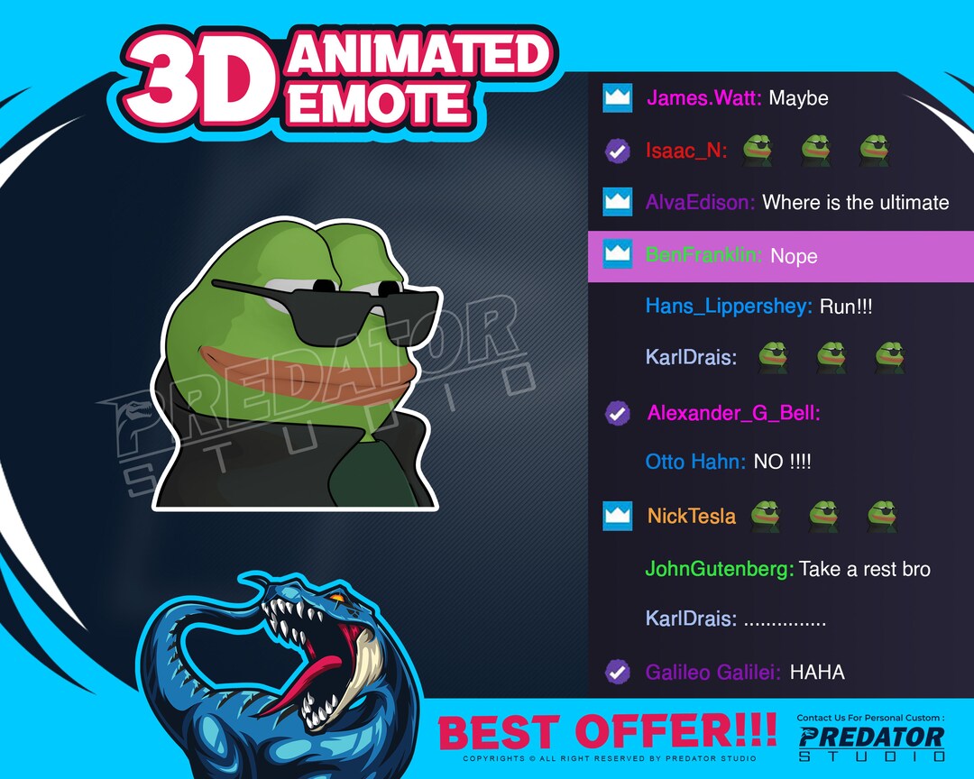 3D Animated Emote, Game Emote, Discord Emotes, Twitch Emote Maker, Kick ...