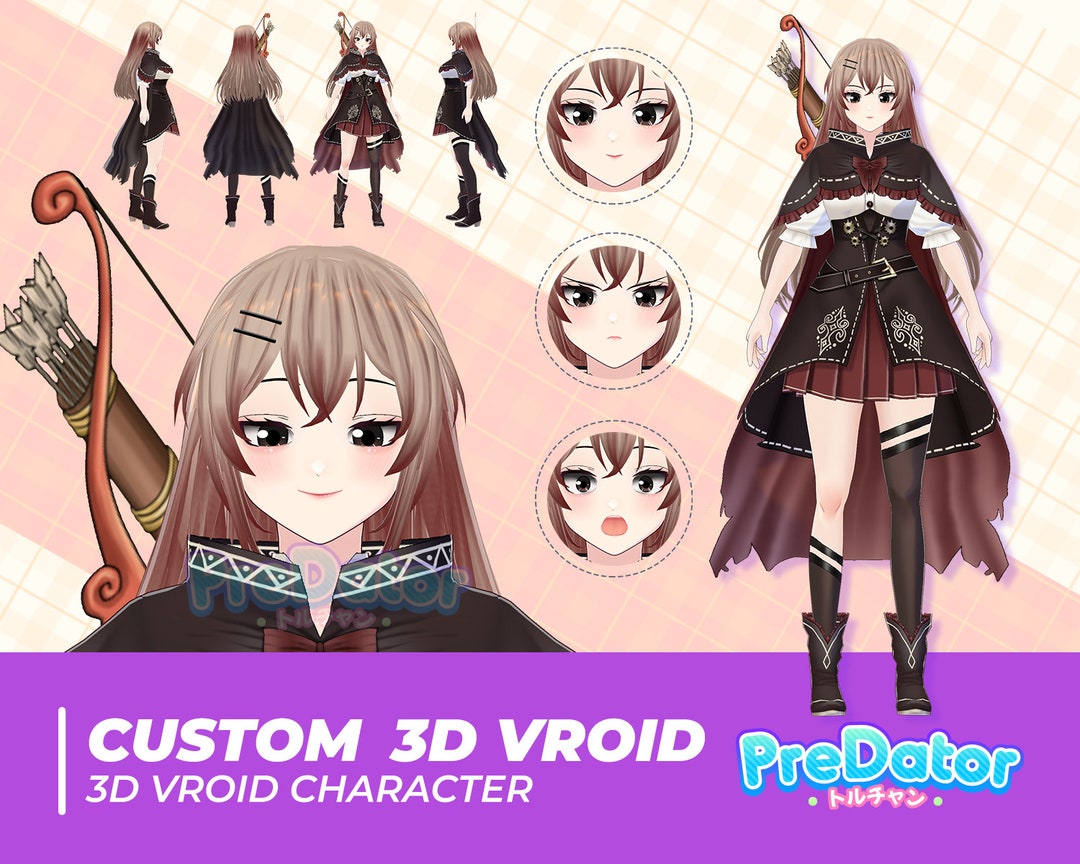 Custom 3D Vroid Character | Vtubers and Streamers | 3D Character | Vroid Model | Vtuber | Vroid ...