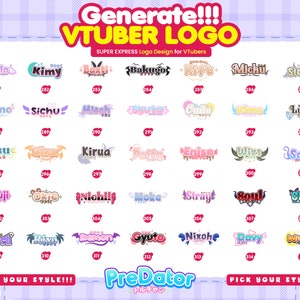 Designing Logo Templates for Vtubers and Streamers, Vtuber Logo, Logo ...