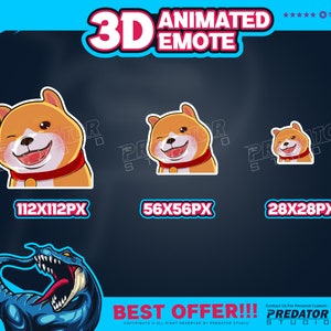 3D Animated Emote, Kick Emote, Emote Commission, Stream Emotes, Twitch ...