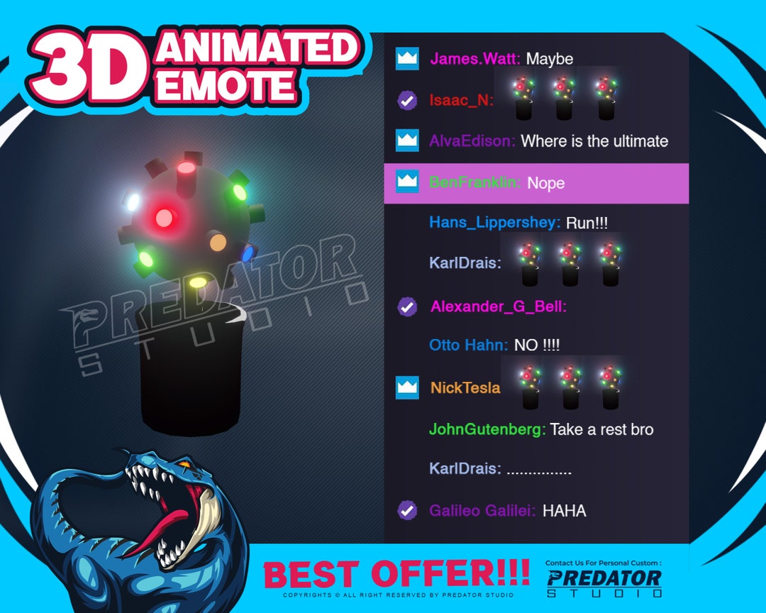 Disco Lamp 3D Animated Emote Version 2, Kick Emote, Emotes Commission ...