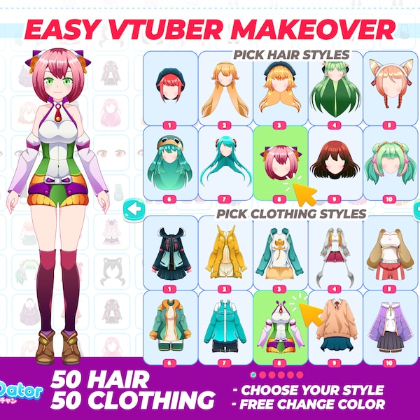 Vtuber Template - Etsy