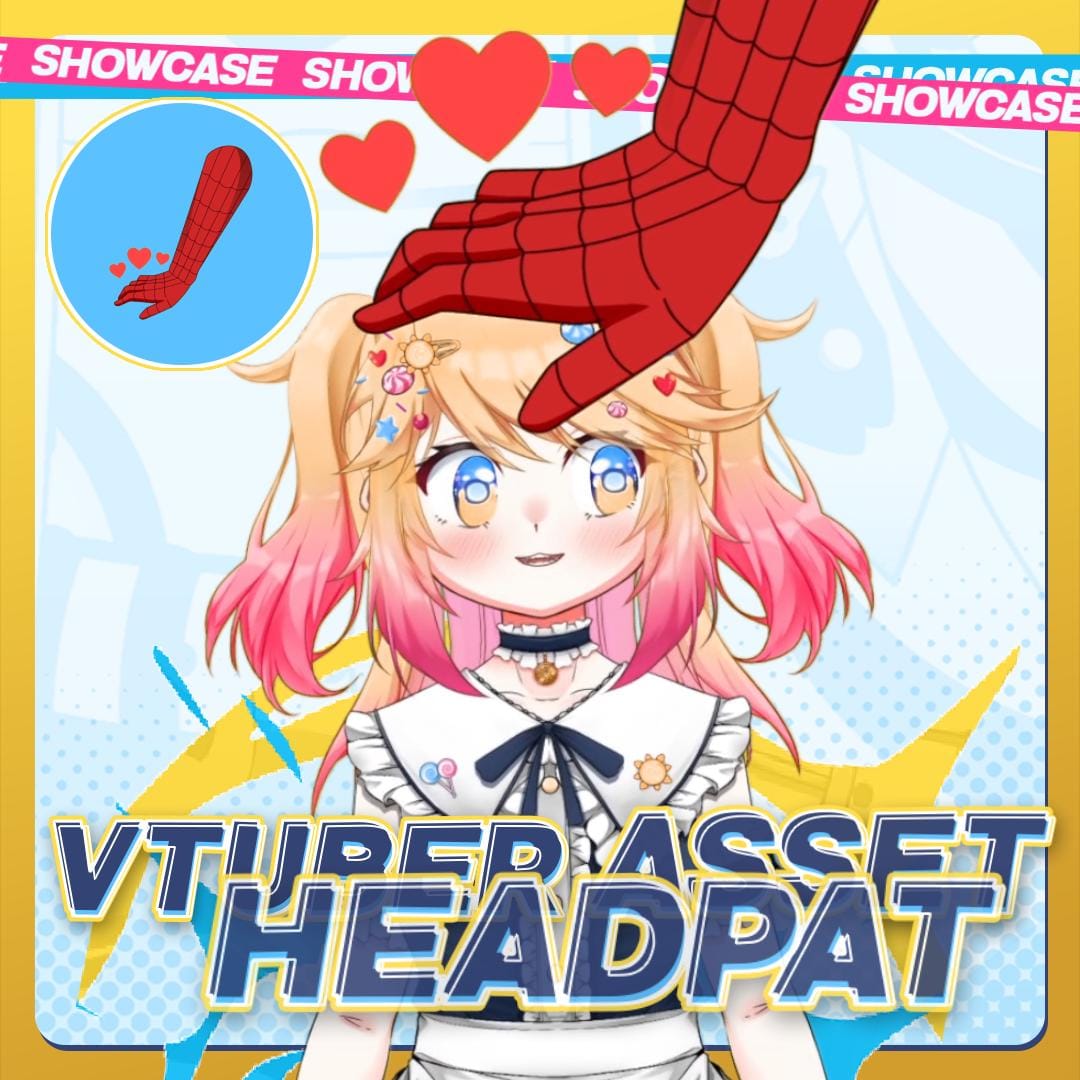 Superhero Headpat Vtuber Asset | Live2d Hero Hand Gesture - Etsy