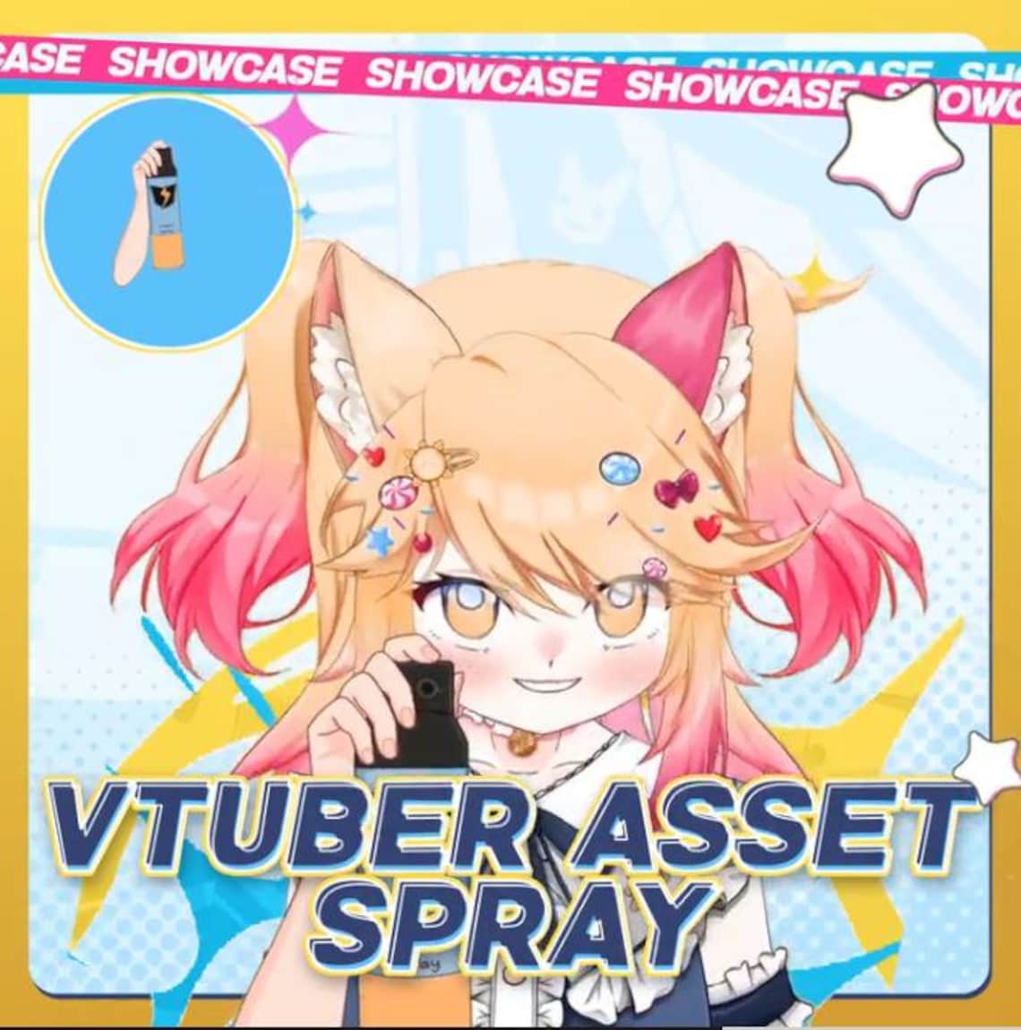 Vtuber Asset Spray Can Prop for Stylish | Creative Live2d Model Streams ...